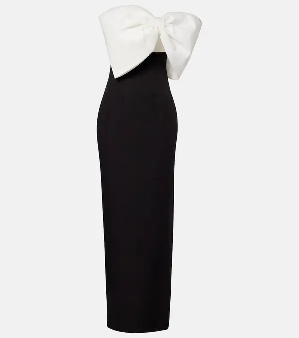 Rachel Gilbert Kace Bow-detail Gown - Black