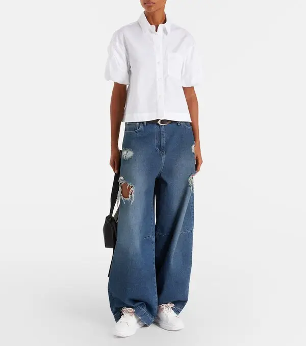 JIMMY CHOO Diamond Light Maxi Leather Sneakers - White