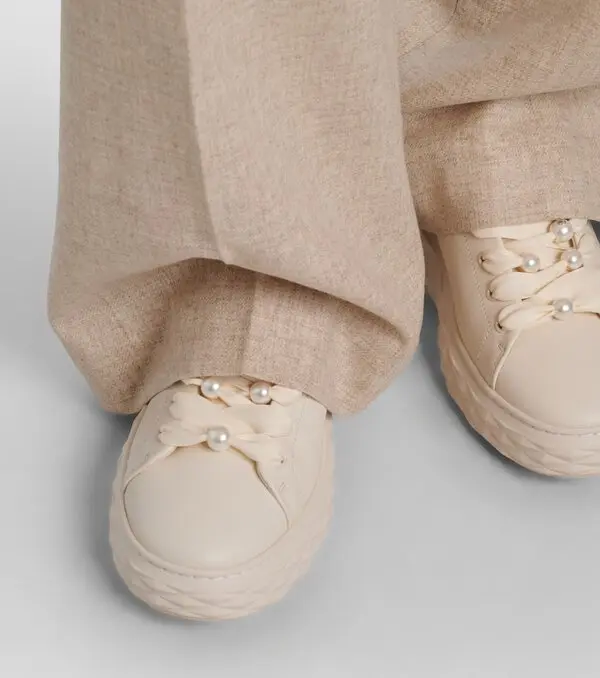 JIMMY CHOO Diamond Light Maxi Leather Sneakers