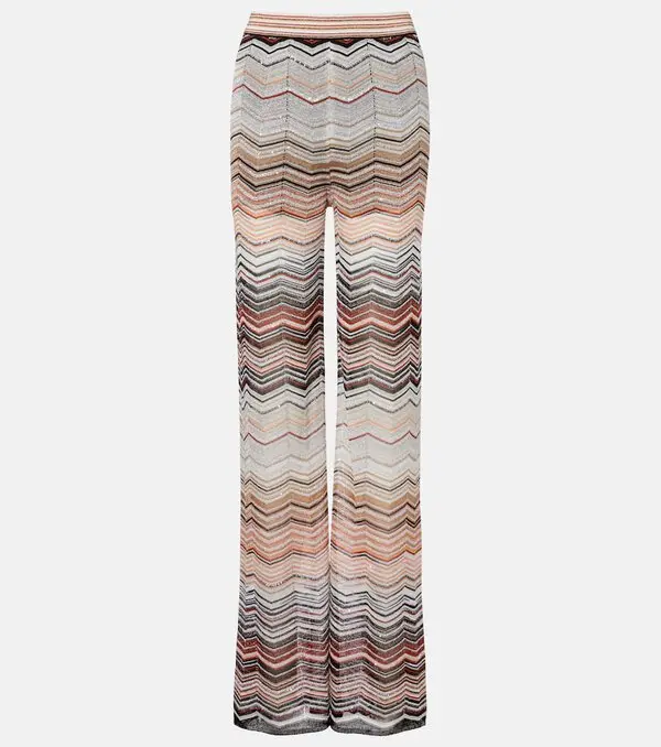 Missoni Zigzag Lamé Wide-leg Pants - Multicoloured