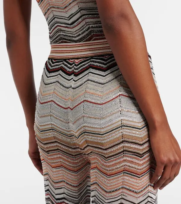Missoni Zigzag Lamé Wide-leg Pants - Multicoloured