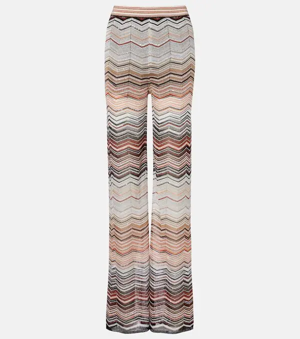 Missoni Zigzag Lamé Wide-leg Pants - Multicoloured
