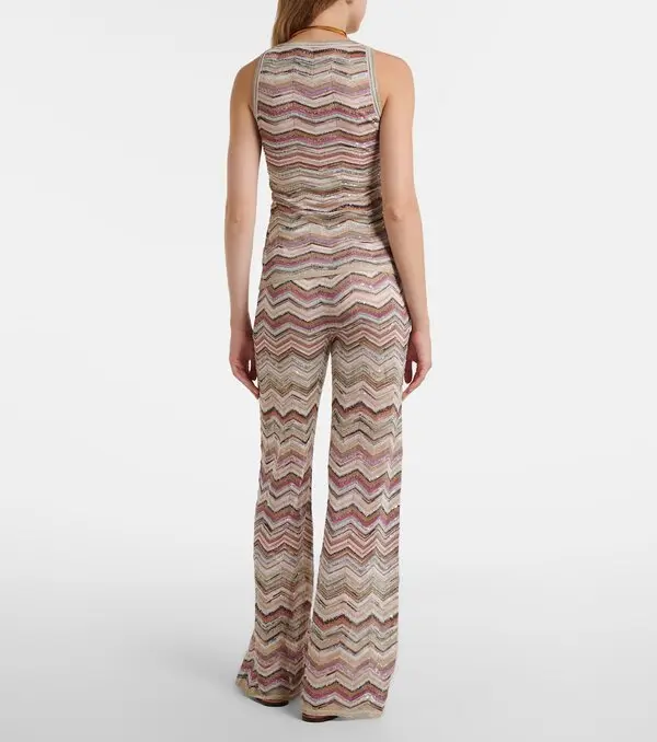 Missoni Zigzag Lamé Wide-leg Pants - Multicoloured