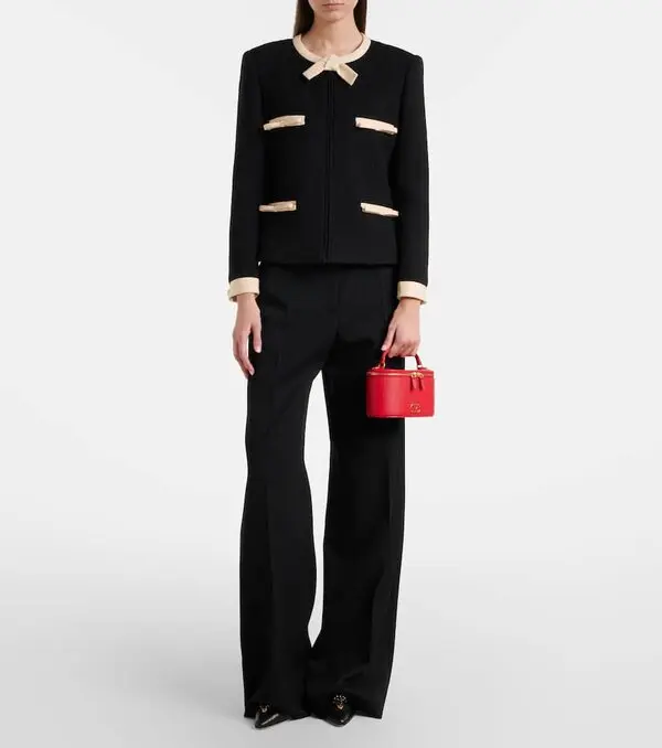 Valentino Garavani Vlogo Mini Leather Vanity Bag - Red
