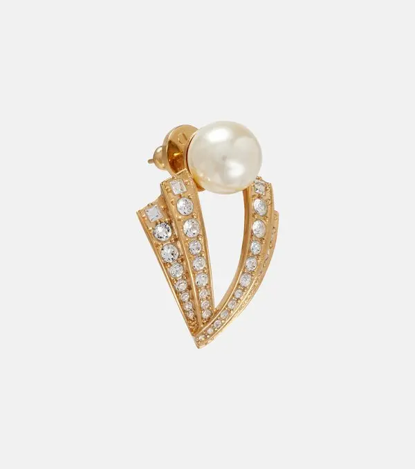 Valentino Garavani Je Les V Embellished Earrings - Gold