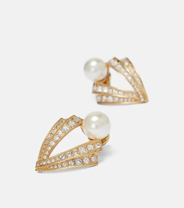 Valentino Garavani Je Les V Embellished Earrings - Gold