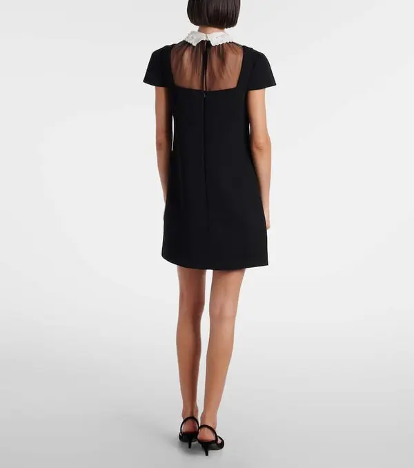SELF-PORTRAIT Bow-detailed Crêpe Minidress