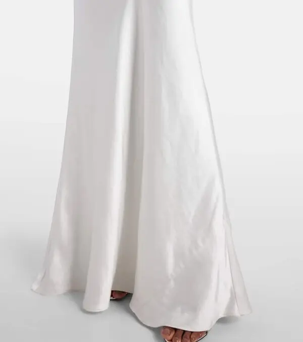 warehouse white lace dress Agnese White Maxi Dress | Pleated with Lace Overlay main image 0