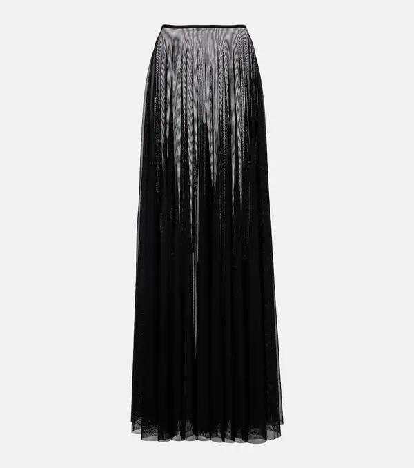 Norma Kamali Semi-sheer Maxi Skirt