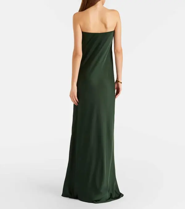 Norma Kamali Strapless Satin Gown