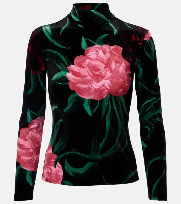 La DoubleJ Floral Turtleneck Top - Multicoloured