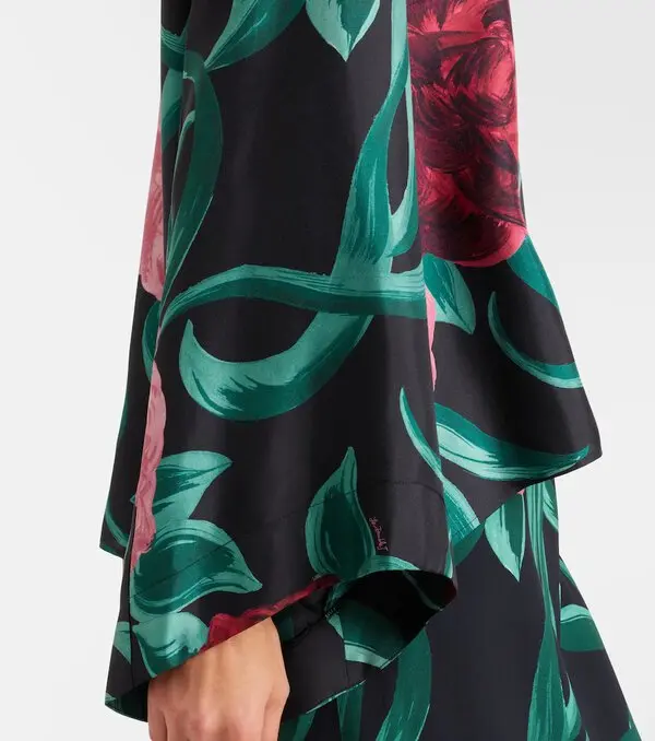 La DoubleJ Floral Silk Twill Top - Multicoloured