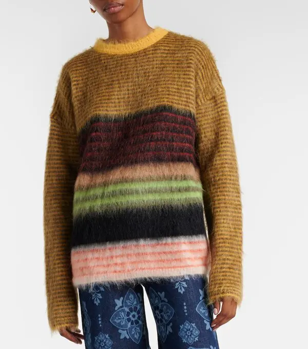 La DoubleJ Berra Mohair-blend Sweater - Multicoloured
