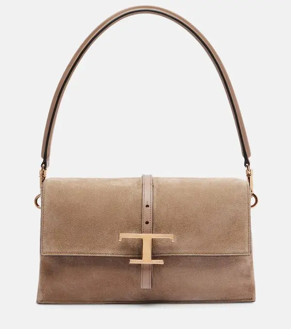 TOD'S T Timeless Mini Shoulder Bag - Brown