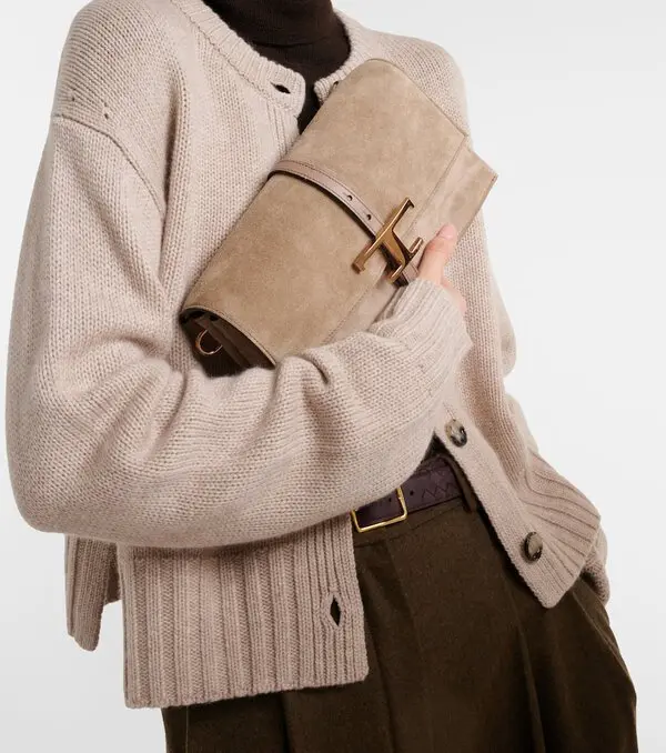 TOD'S T Timeless Mini Shoulder Bag - Brown