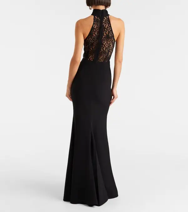 Rebecca Vallance Dixie Draped Halterneck Gown