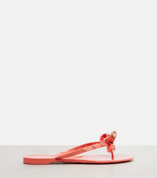 Valentino Garavani Rockstud Thong Sandals - Pink