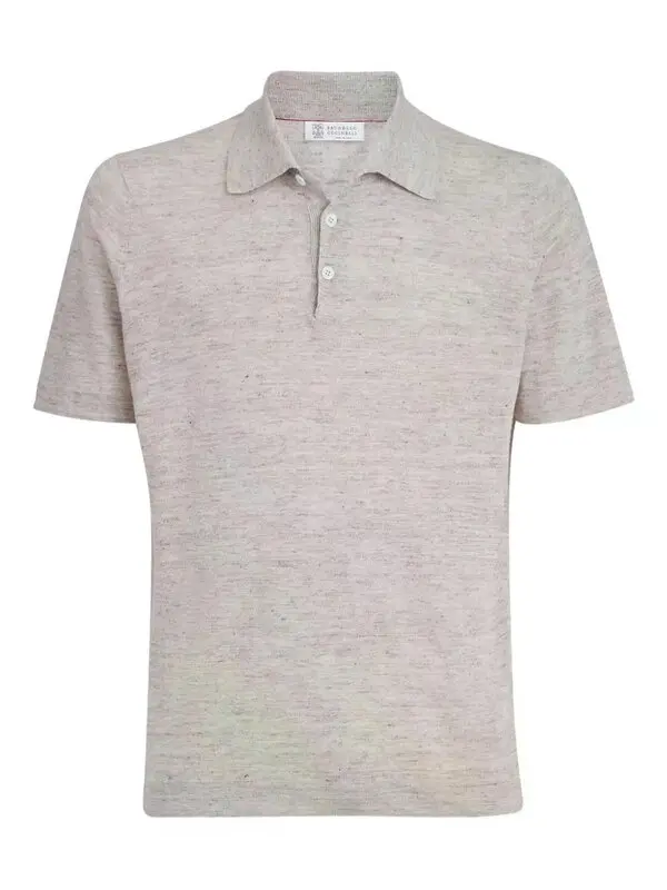 Brunello Cucinelli Short-sleeves Knit Polo Shirt - Neutrals