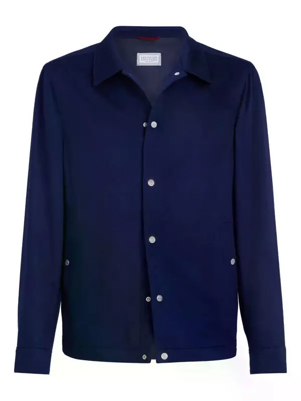 Brunello Cucinelli Flannel-texture Cashmere Shirt Jacket