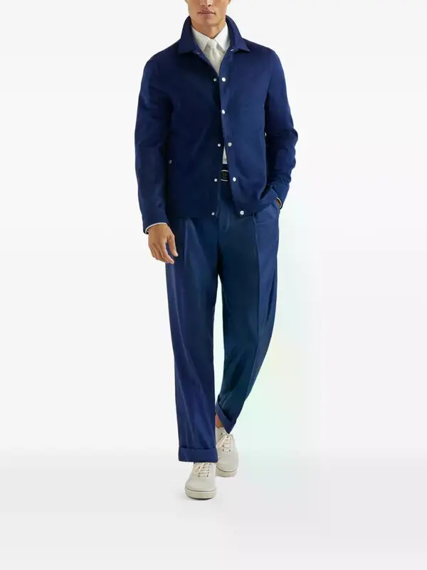 Brunello Cucinelli Flannel-texture Cashmere Shirt Jacket