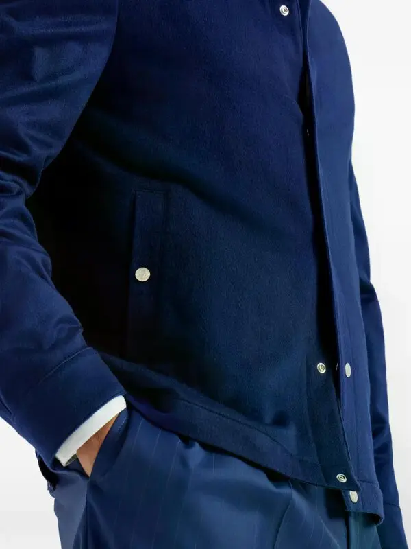 Brunello Cucinelli Flannel-texture Cashmere Shirt Jacket