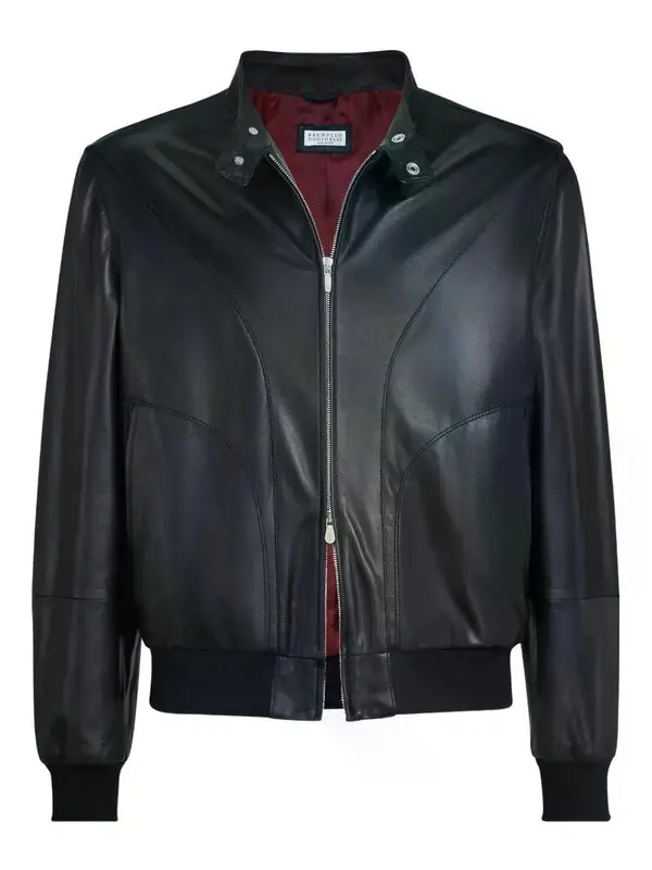 Brunello Cucinelli Zip-fastening Leather Jacket