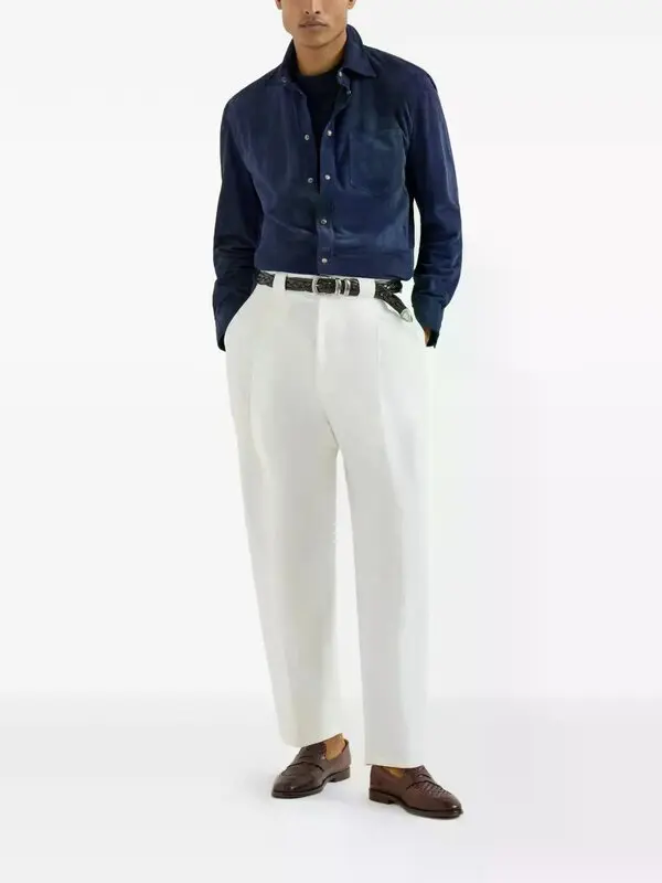 Brunello Cucinelli Chest-pocket Button-fastening Shirt - Blue