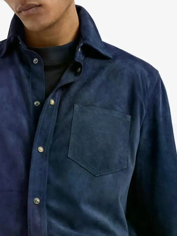 Brunello Cucinelli Chest-pocket Button-fastening Shirt - Blue