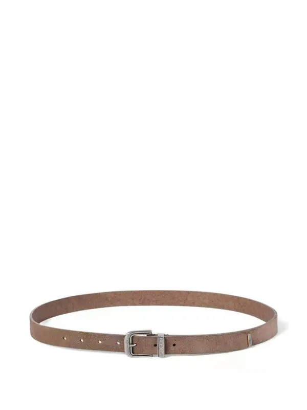 Brunello Cucinelli Reversed Leather Belt - Neutrals