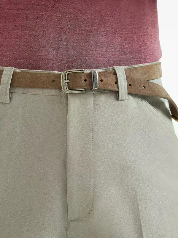 Brunello Cucinelli Reversed Leather Belt - Neutrals