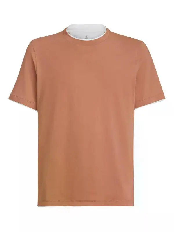 Brunello Cucinelli Crew-neck T-shirt - Orange