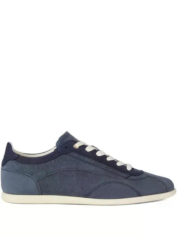 Brunello Cucinelli Textured Nubuck Sneakers - Blue