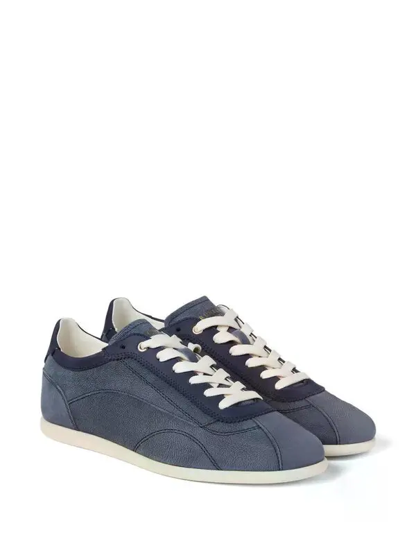 Brunello Cucinelli Textured Nubuck Sneakers - Blue