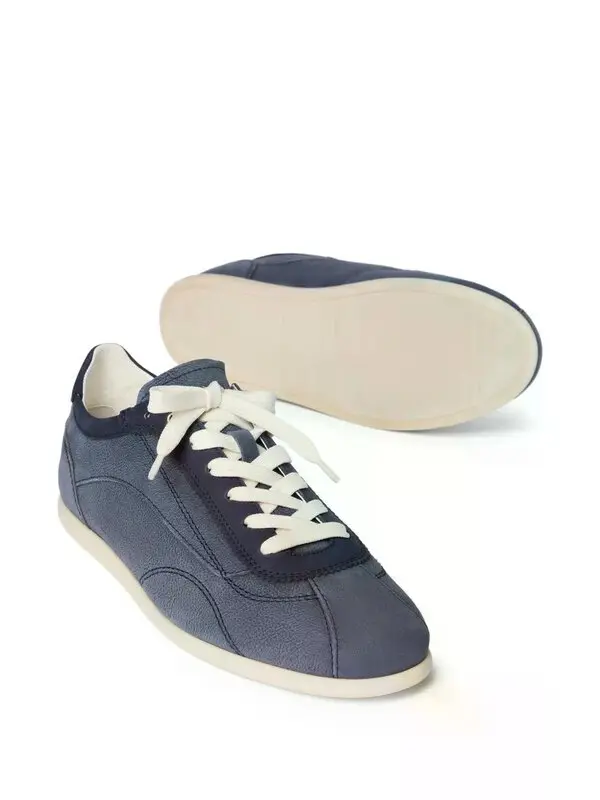 Brunello Cucinelli Textured Nubuck Sneakers - Blue