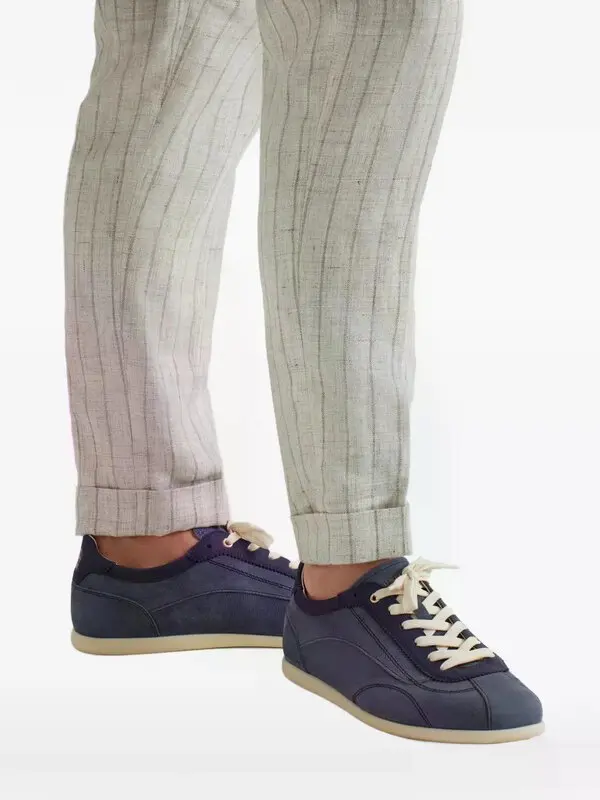 Brunello Cucinelli Textured Nubuck Sneakers - Blue