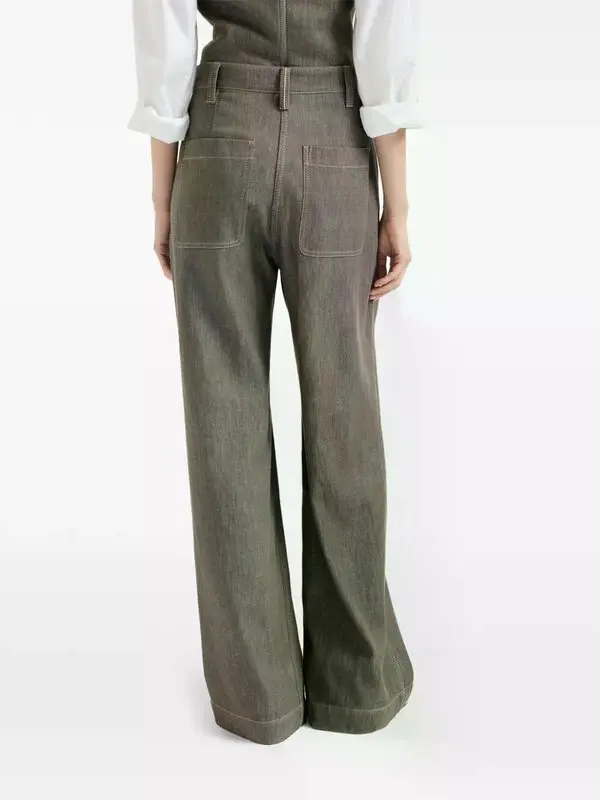 Brunello Cucinelli Denim-effect Pleated Trousers