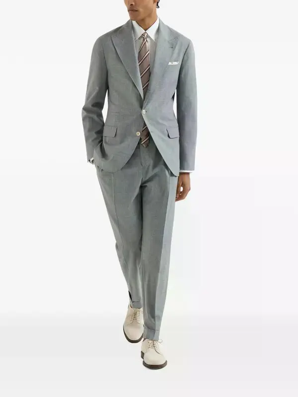 Brunello Cucinelli Double Pleat Trousers - Grey