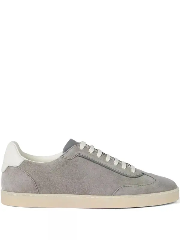Brunello Cucinelli Suede Lace-up Sneakers - Grey