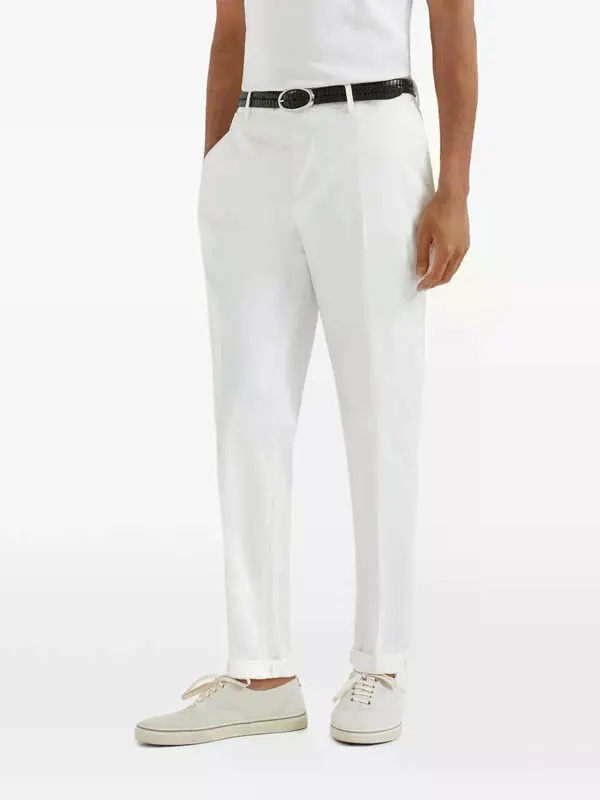 Brunello Cucinelli Button-fastening Belt-loops Trousers - White