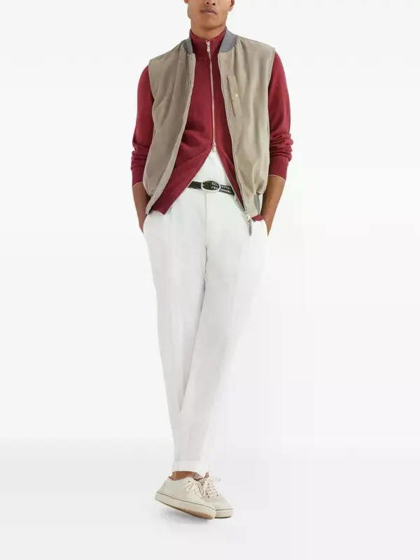 Brunello Cucinelli Suede Gilet - Neutrals