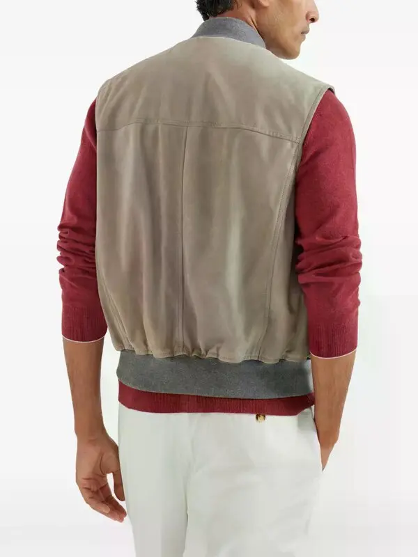 Brunello Cucinelli Suede Gilet - Neutrals