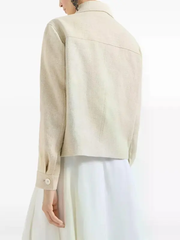 Brunello Cucinelli Monili-embellished Pea Coat - Neutrals