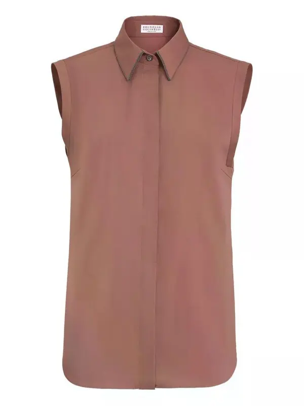 Brunello Cucinelli Sleeveless Shirt - Orange