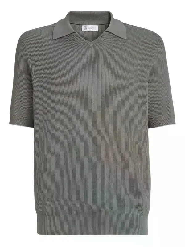 Brunello Cucinelli V-neck Short-sleeve T-shirt - Grey