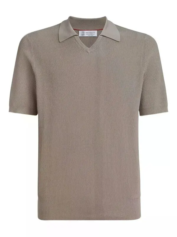 Brunello Cucinelli V-neck Short-sleeve T-shirt - Neutrals