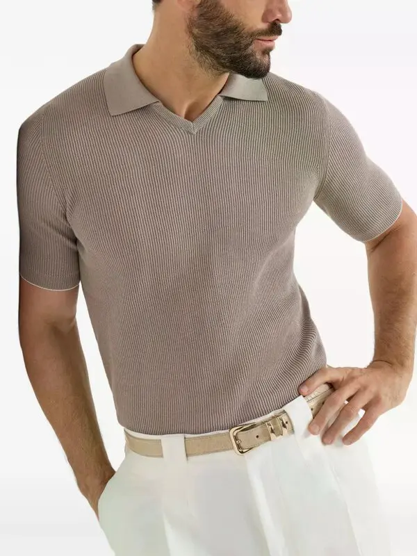 Brunello Cucinelli V-neck Short-sleeve T-shirt - Neutrals