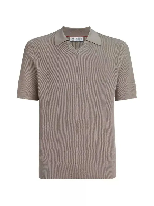 Brunello Cucinelli V-neck Short-sleeve T-shirt - Neutrals
