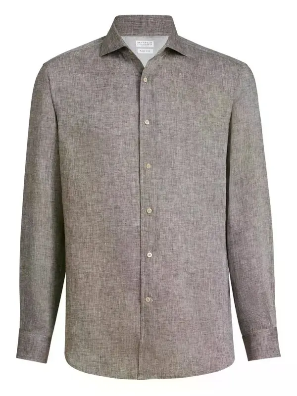 Brunello Cucinelli Linen Shirt - Brown