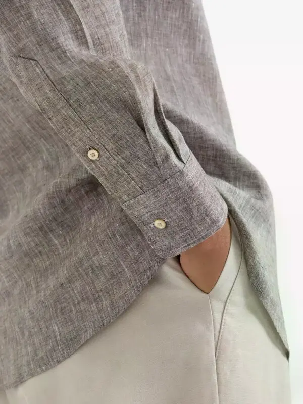 Brunello Cucinelli Linen Shirt - Brown