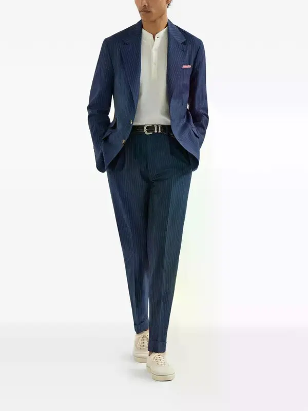 Brunello Cucinelli Pinstripe Trousers - Blue